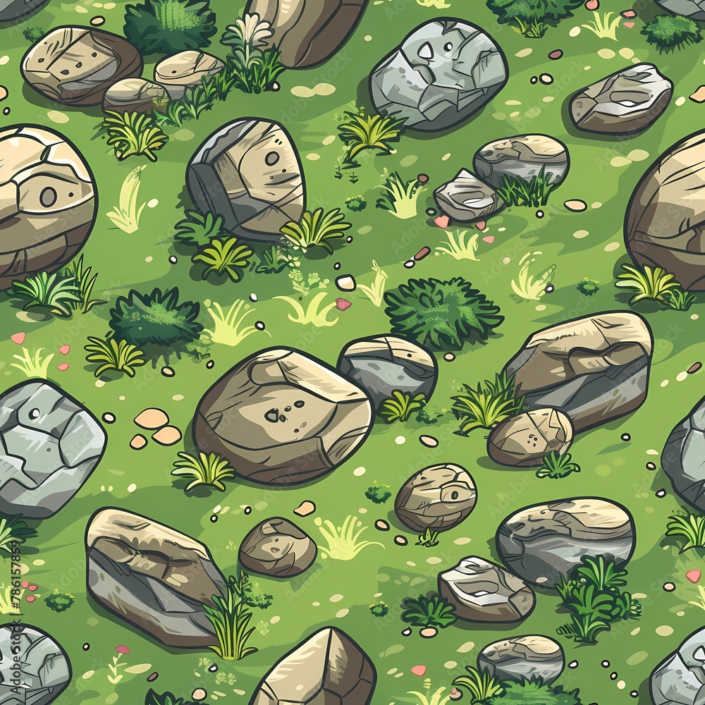 Ground texture, Cartoon Illustration, top view, Pattern Stock ...