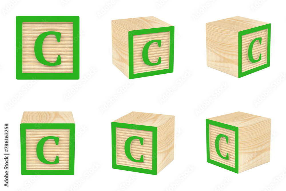 Wooden letters and numbers on transparent background. Letter blocks in ...