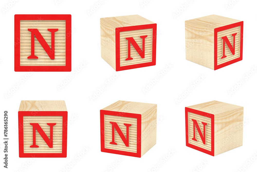 Wooden letters and numbers on transparent background. Letter blocks in ...