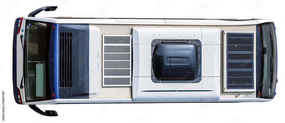 Small City Bus. Public Transport Mock-up. Top View Template. Ai ...