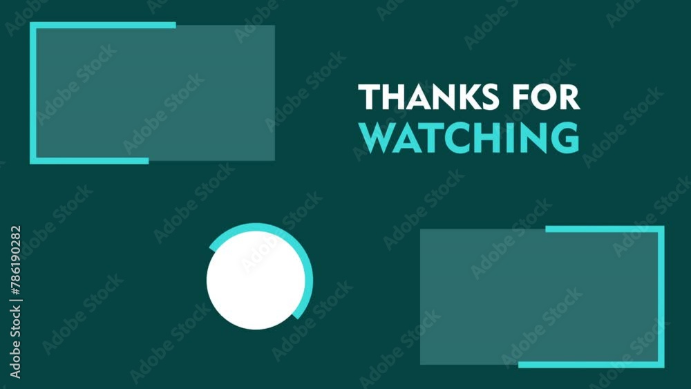 YouTube End Screen outro Thanks for watching motion animation 4K ...