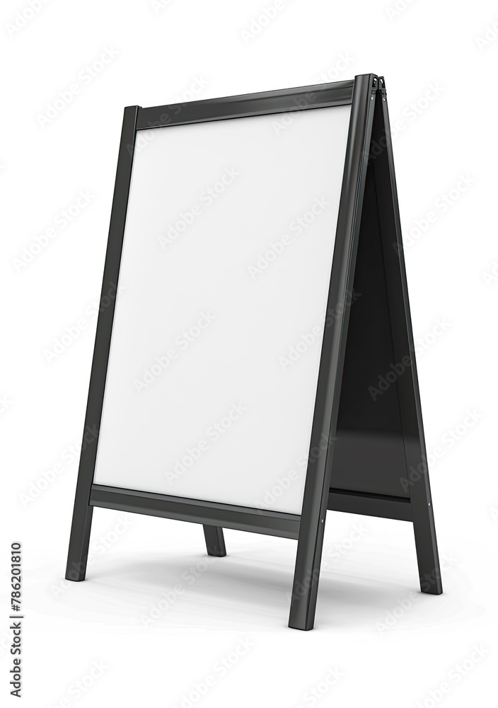 blank marketing easel mockup isolated on white Stock Photo | Adobe Stock