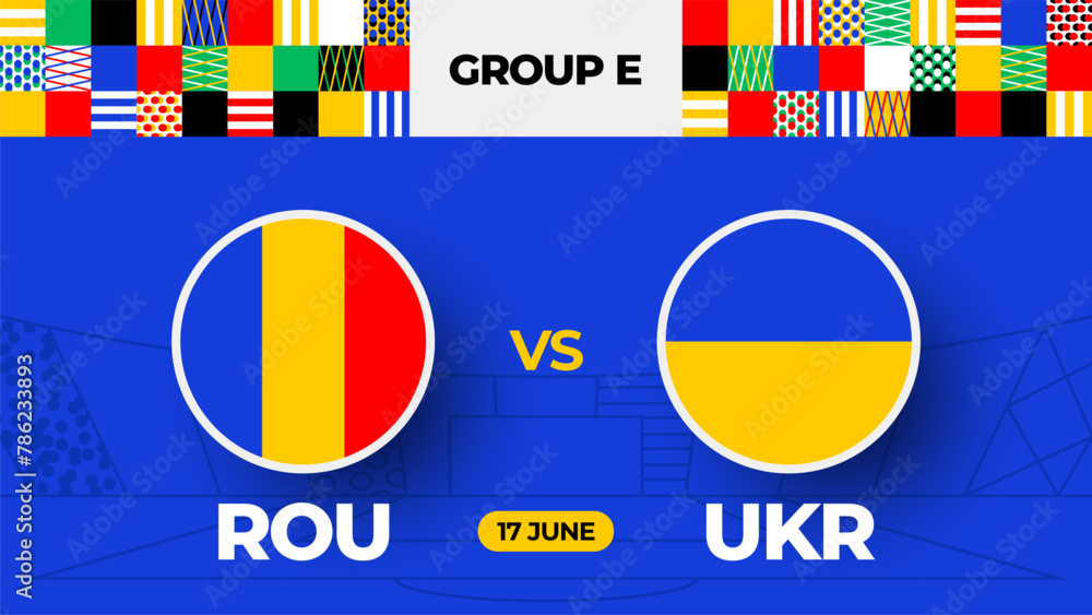 Romania vs Ukraine football 2024 match versus. 2024 group stage ...