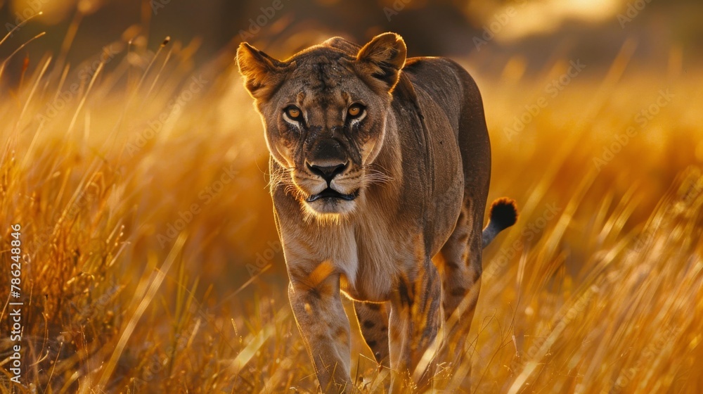A captivating wildlife photograph capturing the raw power and grace of ...