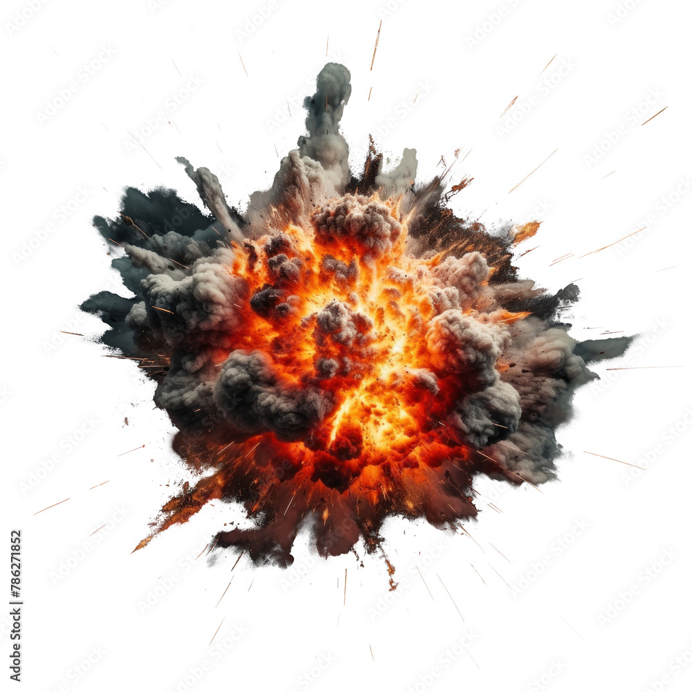 Bomb explosion effect png, transparent background Stock Photo | Adobe Stock