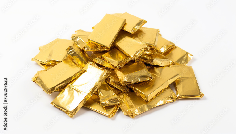 gold package, mail, package, isolated, png, white background, shot from ...