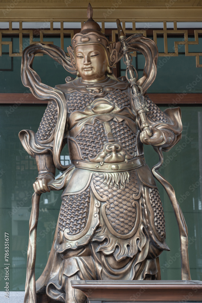 Bangkok, Thailand - Apr 11, 2024 - Statue of Sangharama Bodhisattva ...
