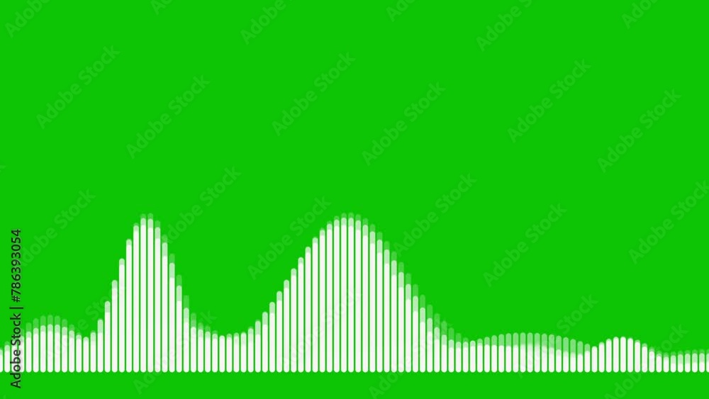 4k abstract music sound wave or audio wavefrom isolated on green screen ...