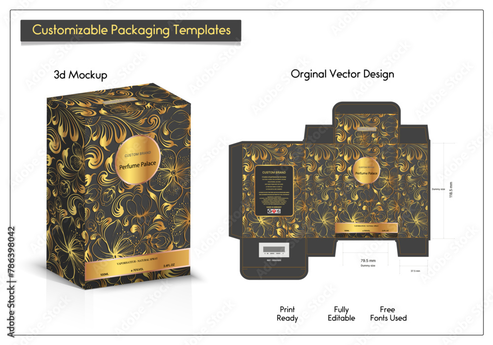 Elegant box packaging design of luxury products 3d Box Packaging Design ...