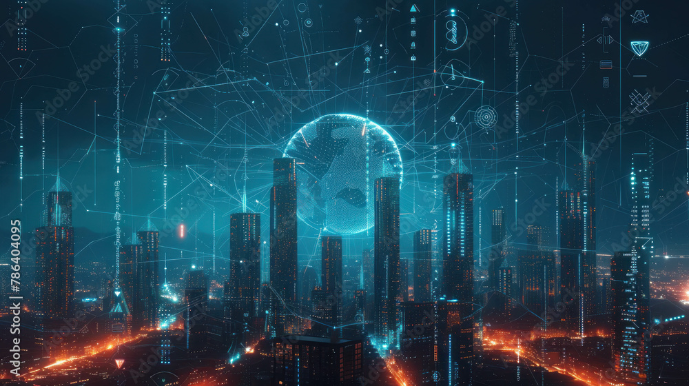 Explore a dynamic Web3 cityscape, highlighting decentralized finance ... Explore a dynamic Web3 cityscape, highlighting decentralized finance ...