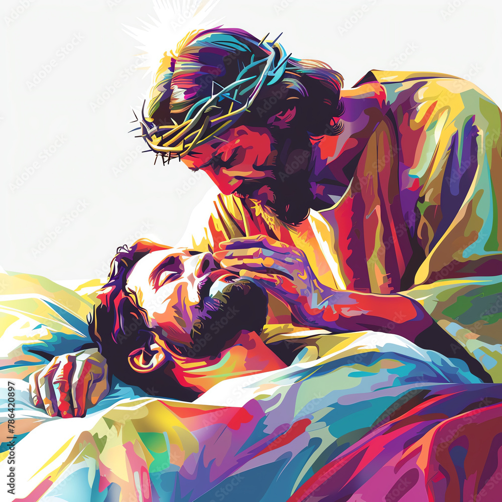 Interesting angle-view pose shot. Illustration Thai art style graphic ...