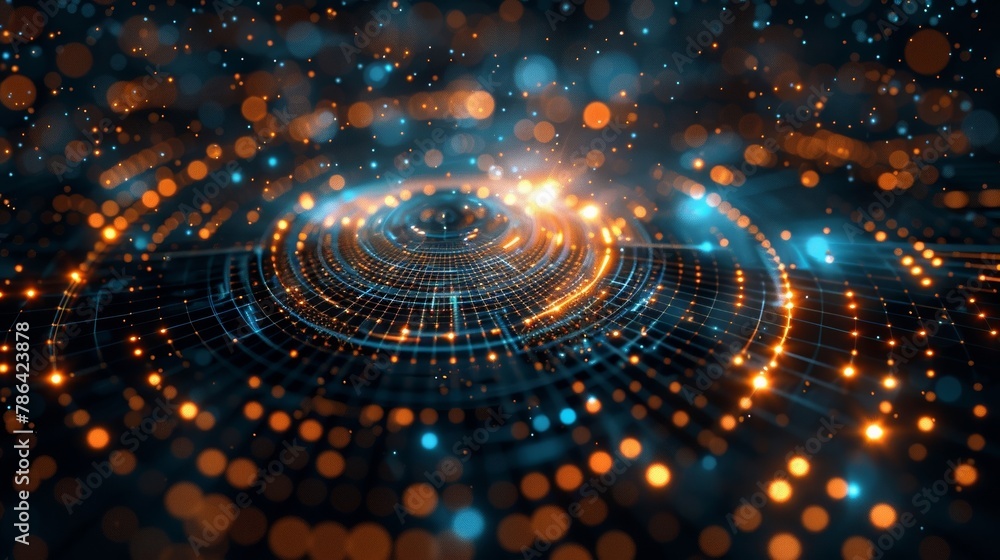 The sleek lines and dynamic colors of the tech abstract background ...