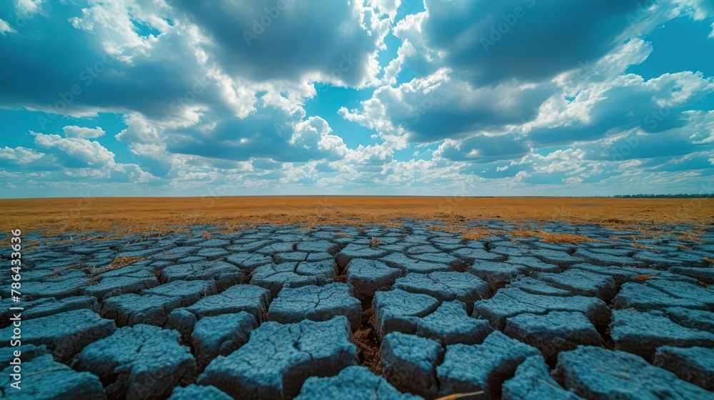 Photo & Art Print drought-stricken landscape, conveying the severity of ...