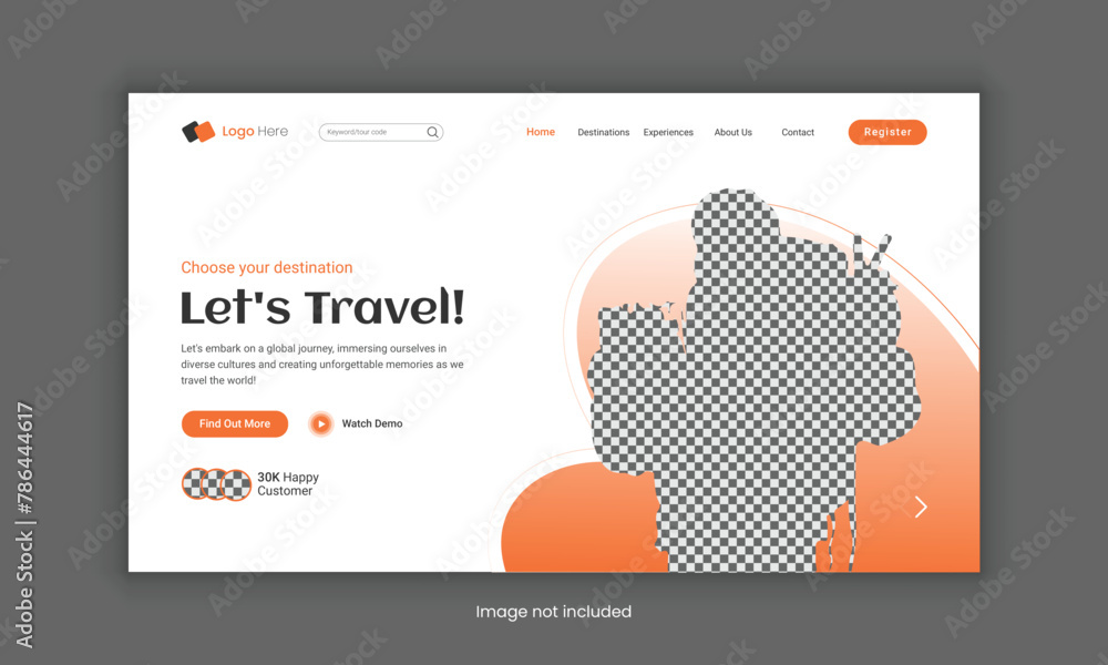 Travel agency landing page design for travel landing page template ...
