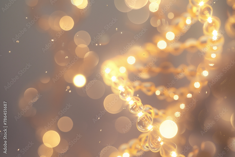 elegant portrayal of DNA molecules illuminated by soft light against a ...