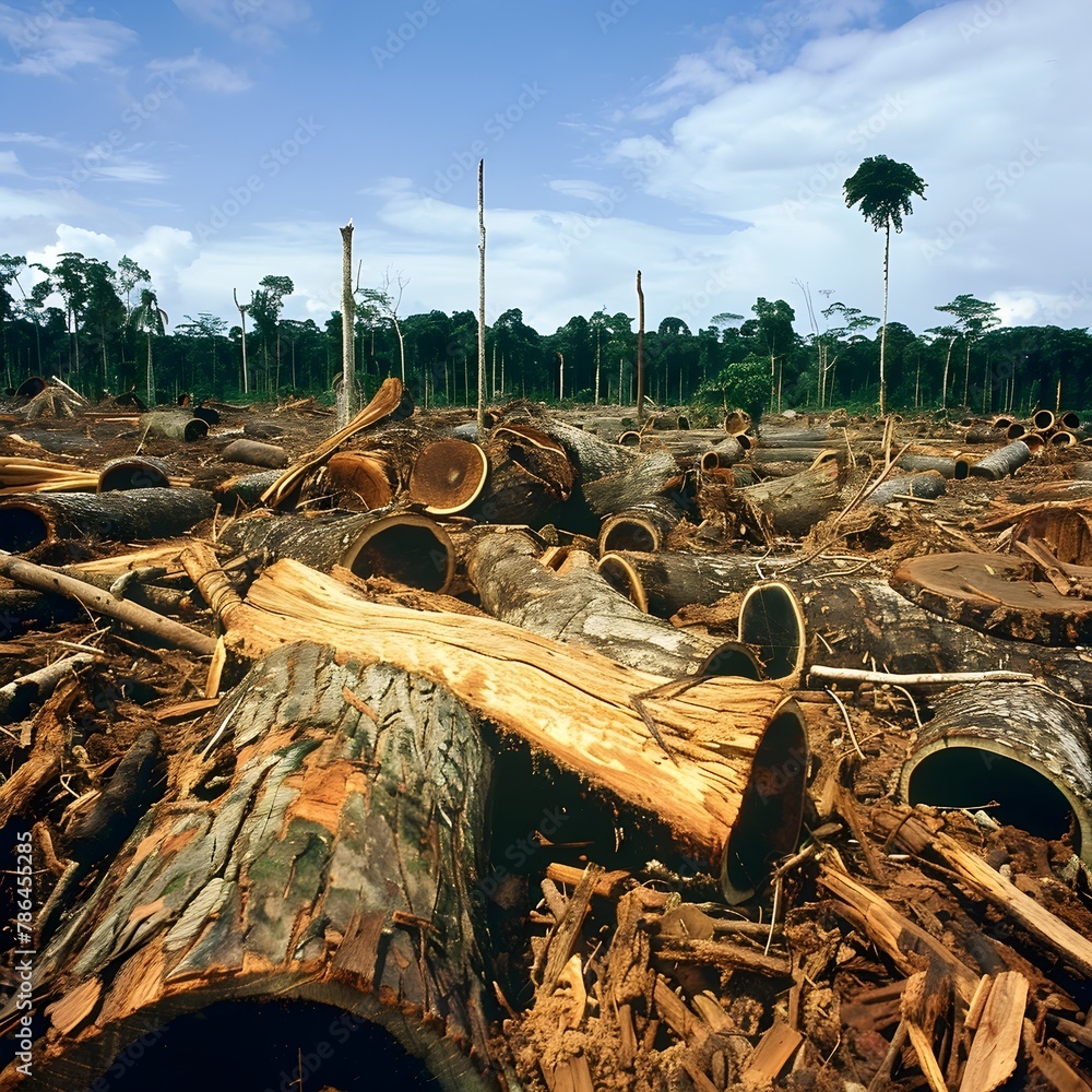 Vast Clearcut Landscape Highlighting the Devastating Impact of ...