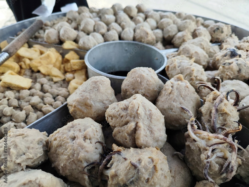 Bakso or baso is an Indonesian meatball, or a meat paste made from beef ...