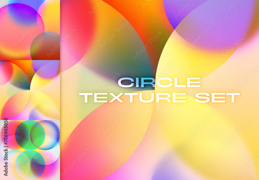 Set of Circle Gradient Texture Backgrounds Stock Template | Adobe Stock