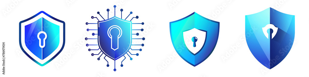 Cybersecurity clipart collection, symbol, logos, icons isolated on ...