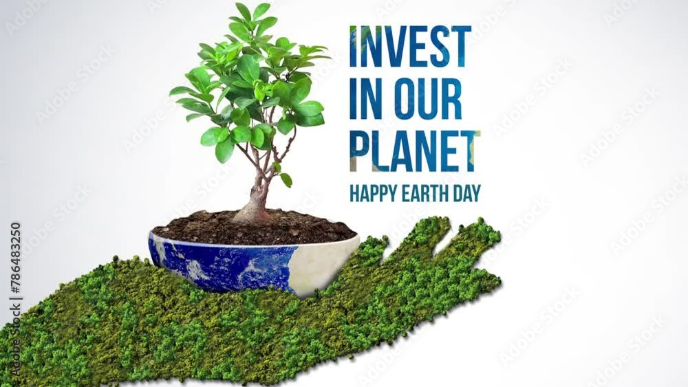 Planet vs. Plastics , Earth day 2024 concept 3d tree background ...
