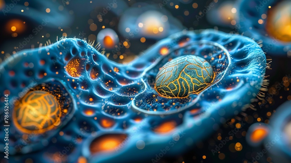 Diagram of an animal cell, detailed and educational biology Stock Photo ...