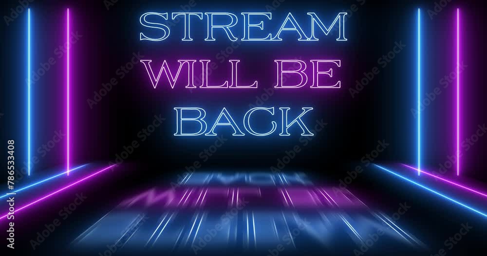 Vidéo Stock Futuristic Neon Stream Overlay Background for Twitch ...