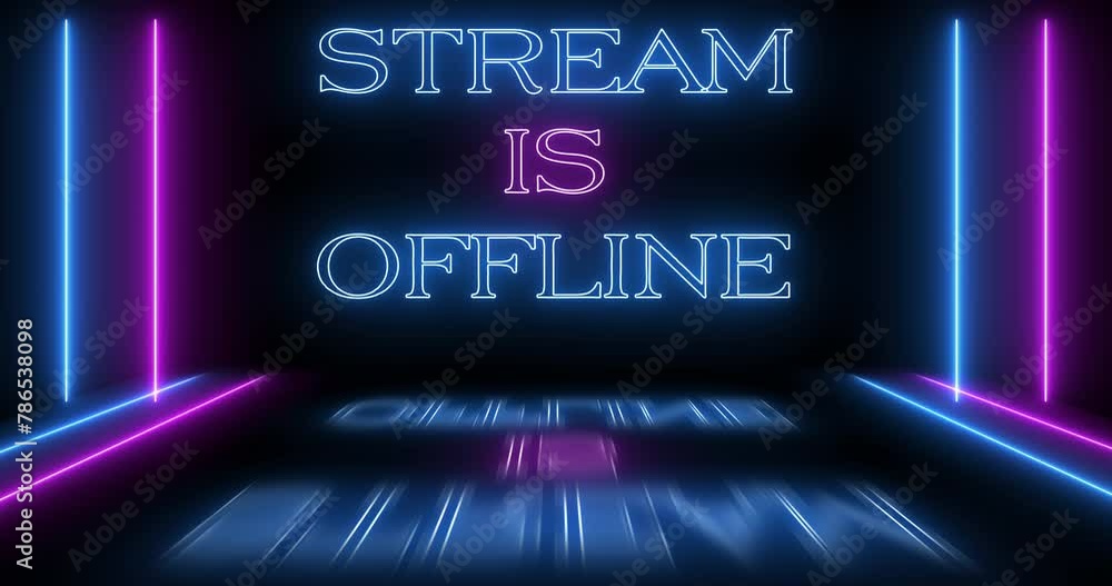 Vidéo Stock Futuristic Neon Stream Overlay Background for Twitch ...