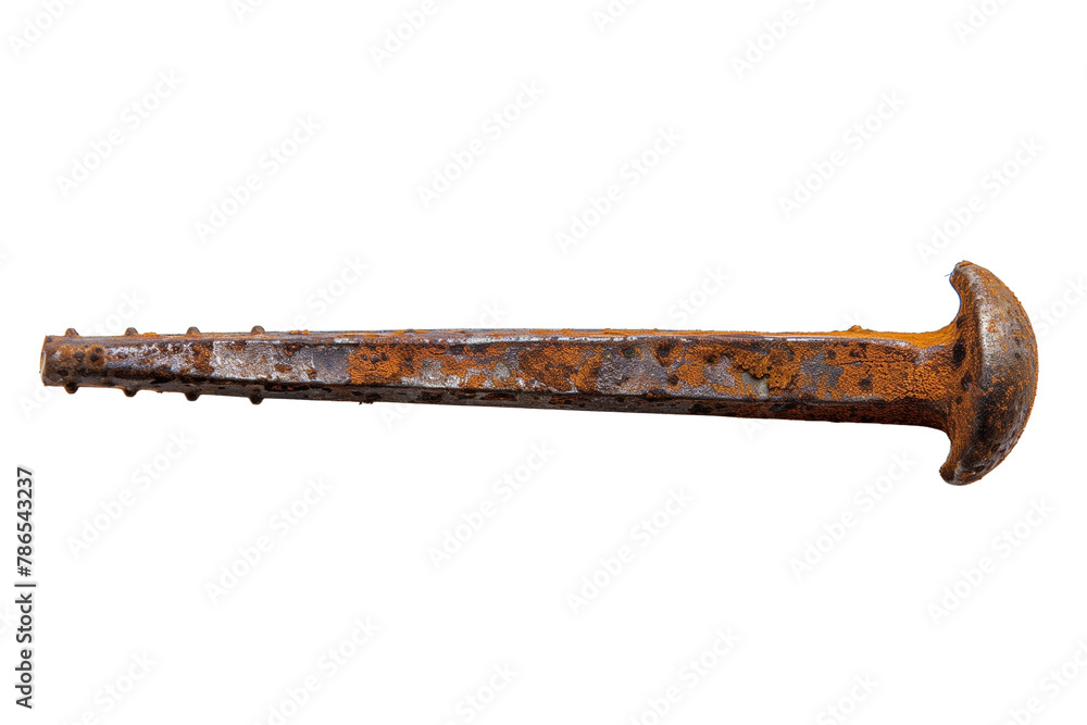Rusty Old Nail - isolated on White Transparent Background, PNG Stock ...