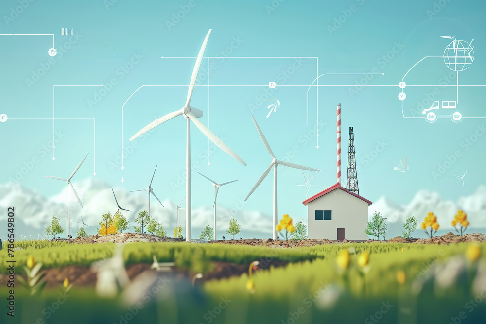 Infographic explaining how wind energy is harnessed through turbines ...