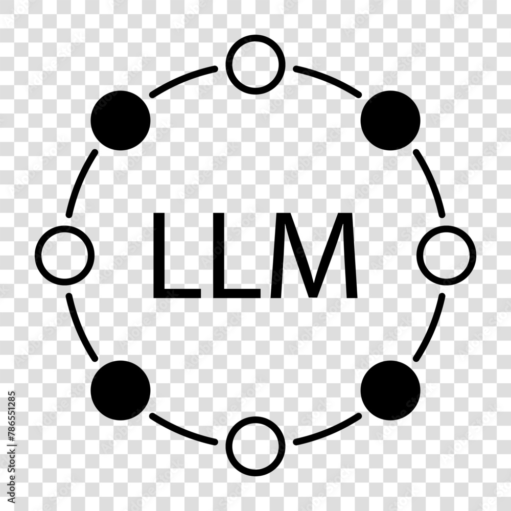 AI concept of Large Language Models. Vector illustration isolated on ...
