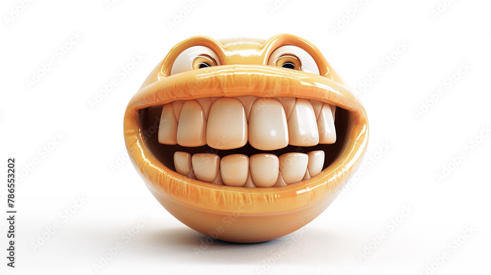 Beaming face emoji with smiling eyes and a broad, open smile with a ...