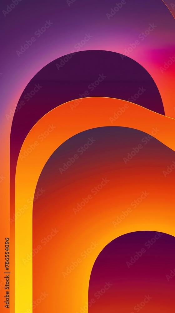 an abstract wallpaper with three rounded corners, colorful background ...