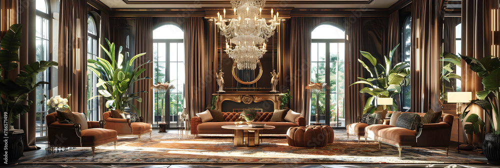 Stunning Display of Luxury: Opulent Interior Design Fusing Classic and ...