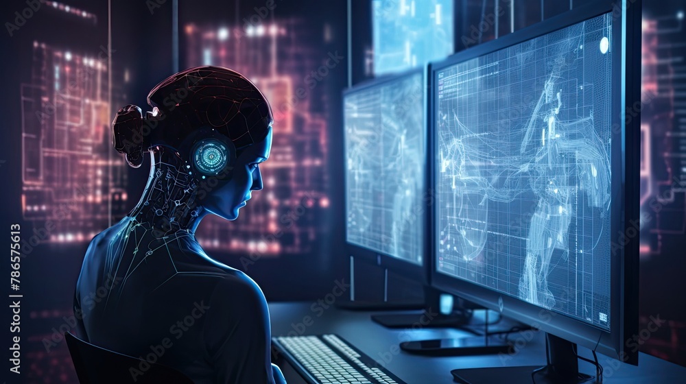 Monitor cybersecurity measures based on artificial intelligence to protect sensitive data ...