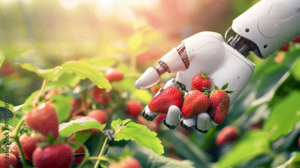 A smart vertical farm utilizing robot technology. AI and precision tech aid in automated ...