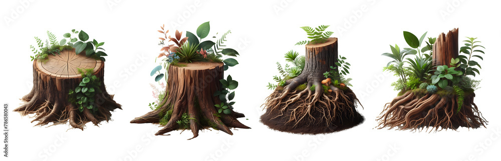 Cut tree roots with soil on transparent background Stock Photo | Adobe ...