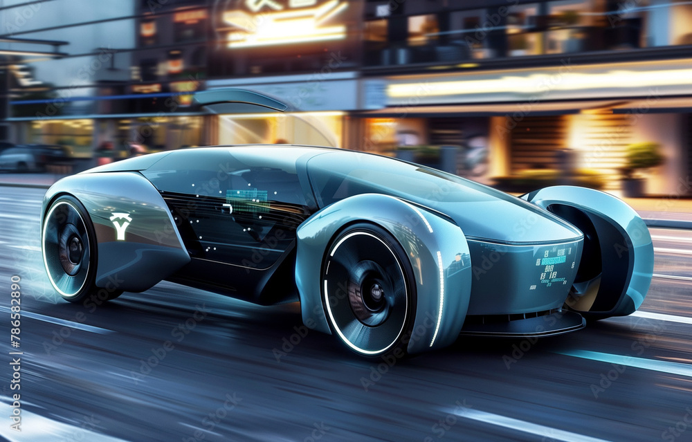 Experience the future in this sleek electric family car. Its modern ...