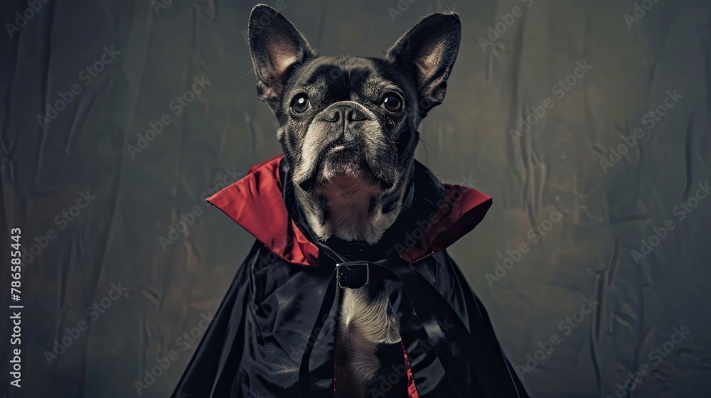 Dog dressed as vampire, explores world in unusual cloak. This pet ...