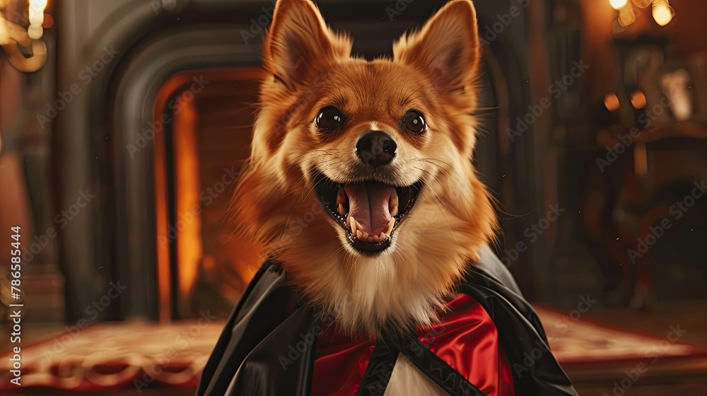 Dog dressed as vampire, explores world in unusual cloak. This pet ...