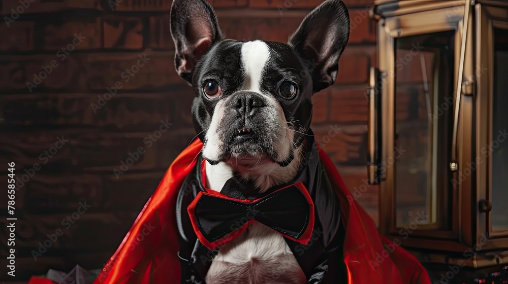 Dog dressed as vampire, explores world in unusual cloak. This pet ...