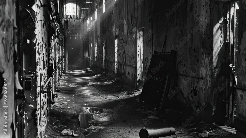 An underground prison filled with desperate prisoners and echoes ...
