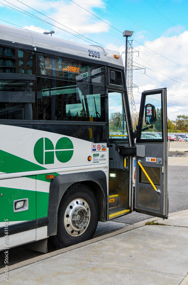 GO bus service. GO is a regional public transit system serving the ...