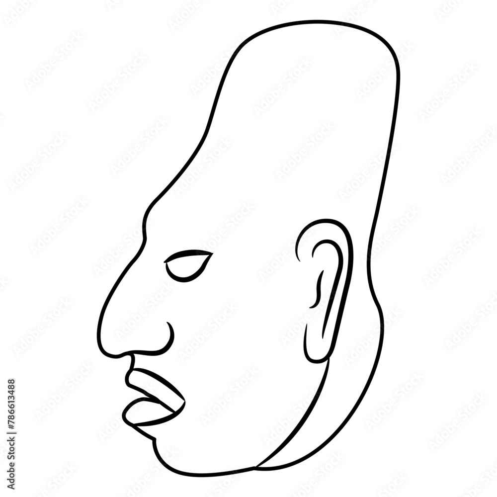 Head of ancient Mayan man with cranial deformation. Pre Columbian ...