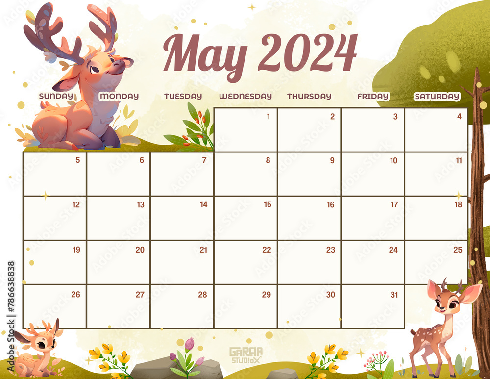 EDITABLE May 2024 Calendar, Fillable Spring Planner, Monthly Schedule ...