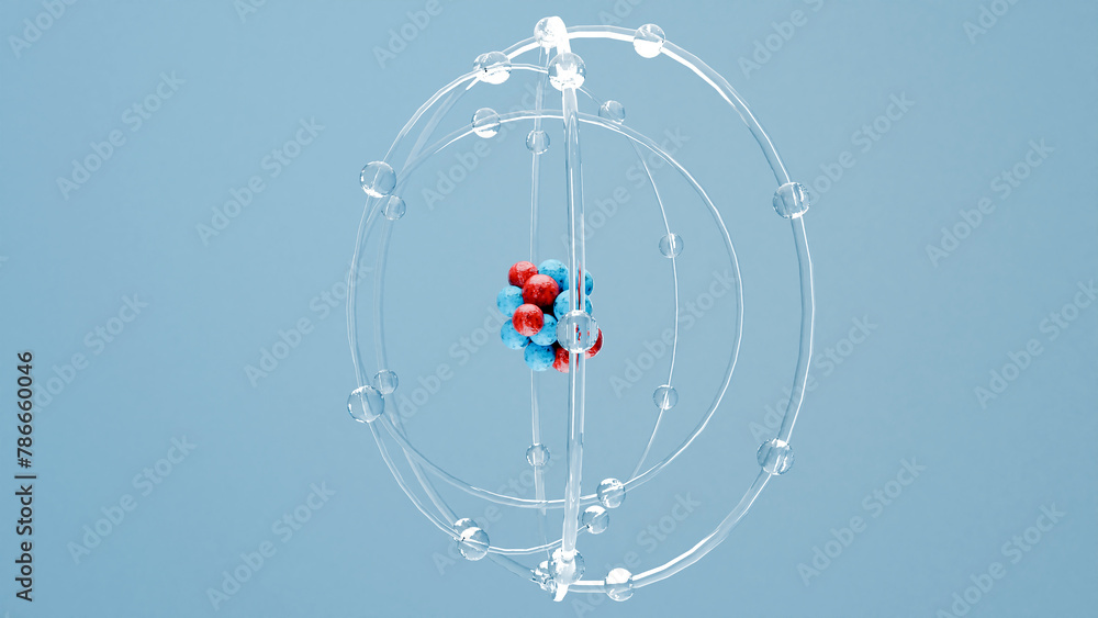 Atom Anatomy Atomic Model Or Structure Loop Animation Electrons Orbiting The Nucleus