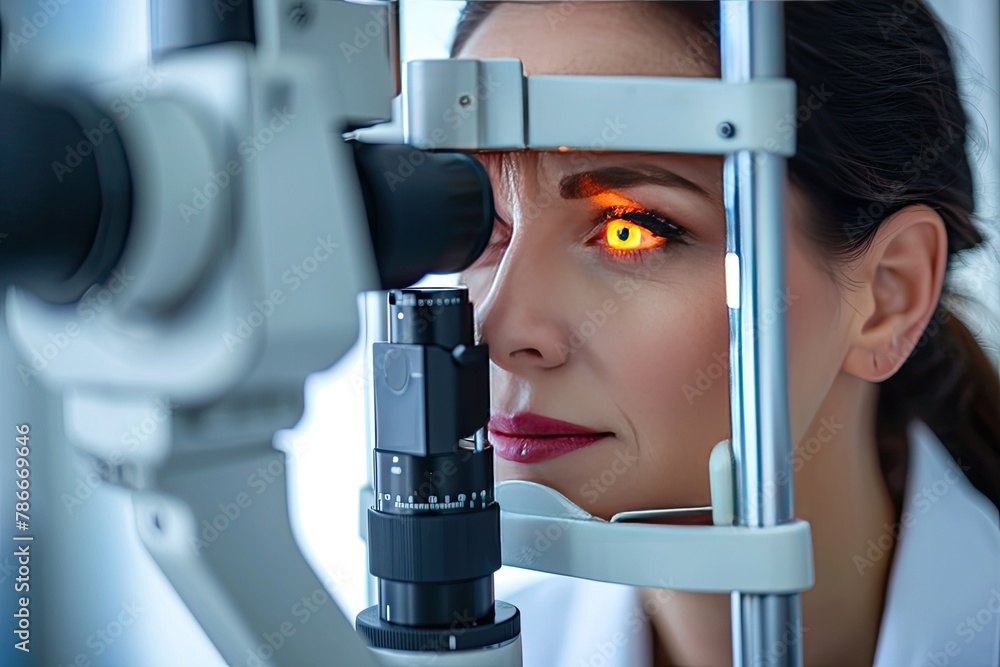 Foto de Glaucoma test checks eye pressure to detect potential vision ...