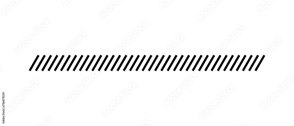 Slash line. Border with diagonal lines. Angle of tilt stripes. Black ...