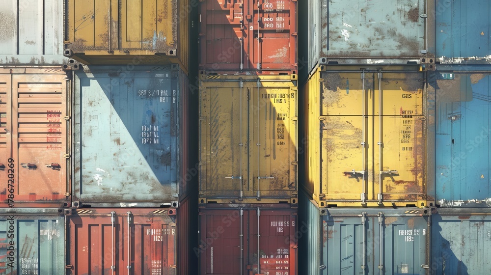 shipping containers, patterns of different shipping containers Stock ...