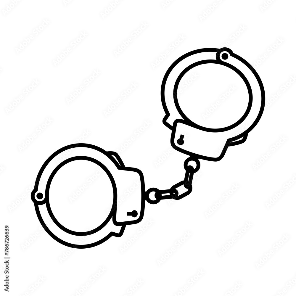 Handcuffs (manacle) icon. Attribute of police or arrest. Symbol of ...