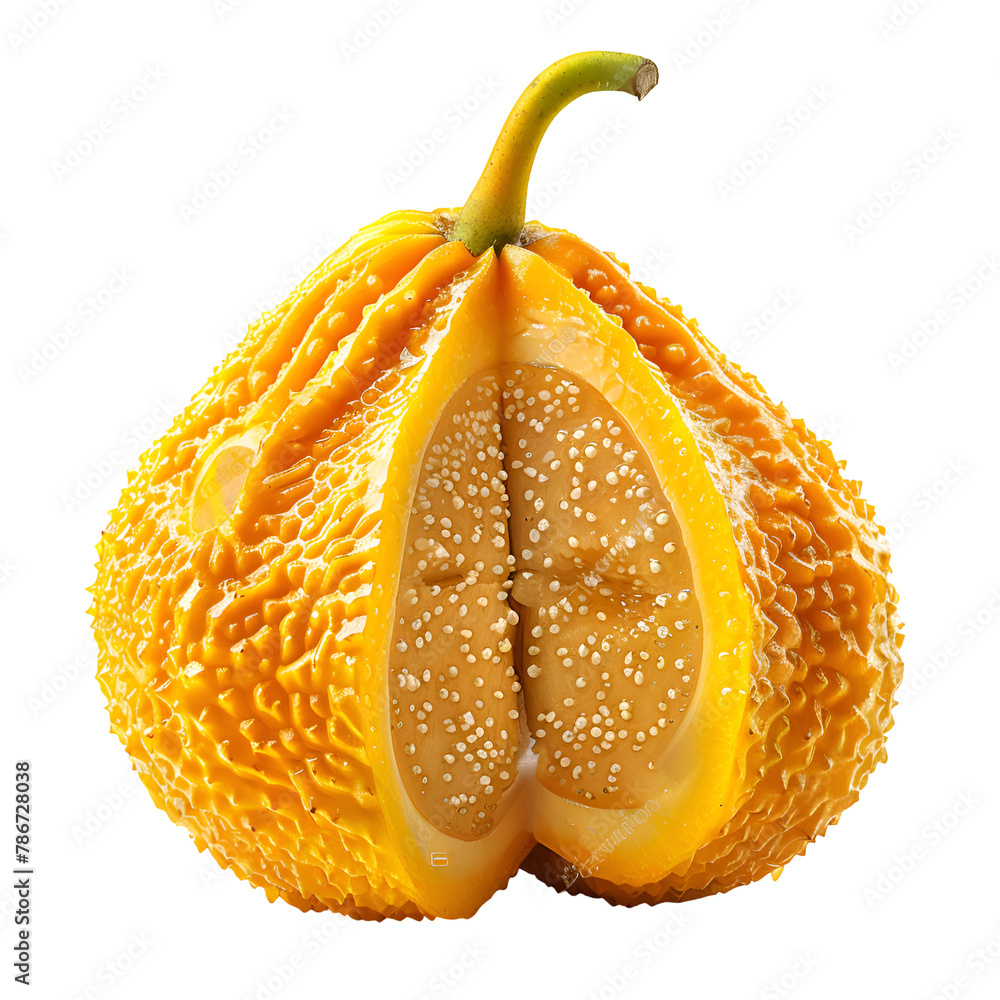 An HD image of a fresh canistel (egg fruit), its yellow, egg-shaped ...